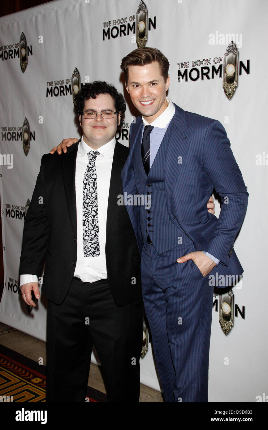 Josh Gad and Andrew Rannells Opening night afterparty for the Broadway ...
