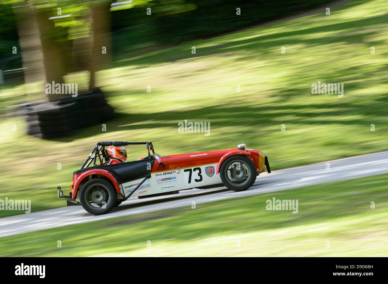 A car racing around Crystal Palace Park in London for the Motorsport at ...