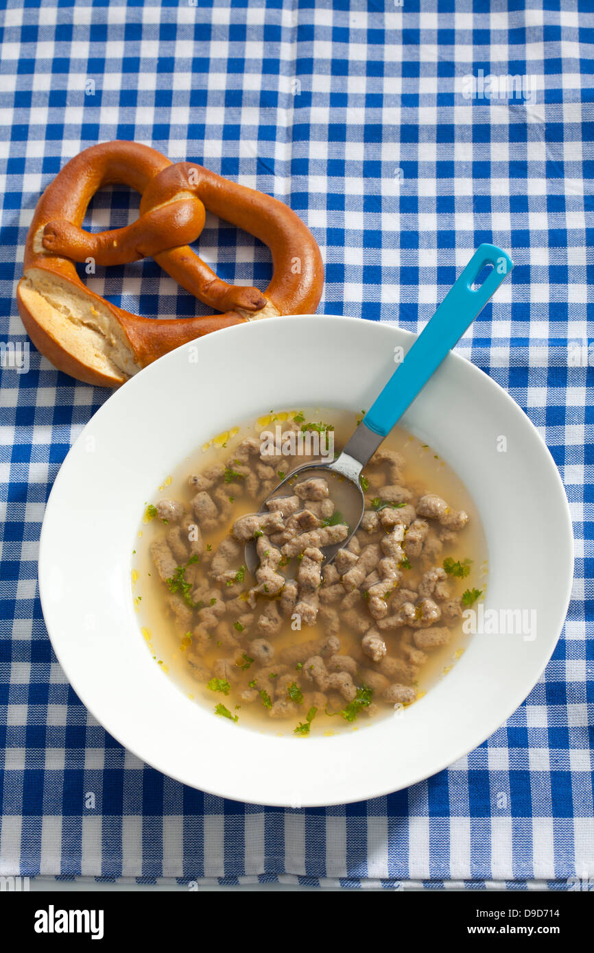 Liver spaetzle soup hi-res stock photography and images - Alamy