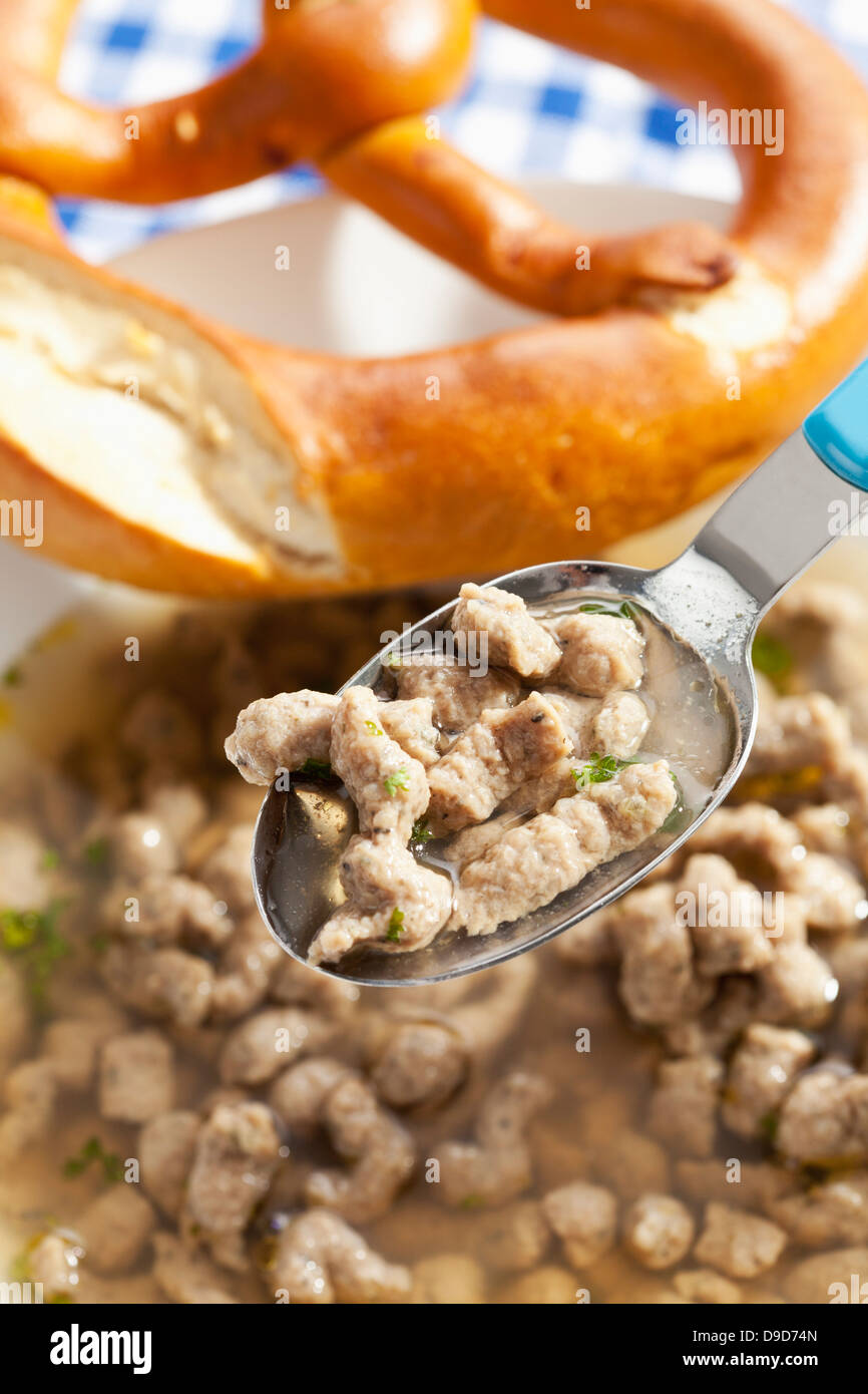 Liver spaetzle soup hi-res stock photography and images - Alamy