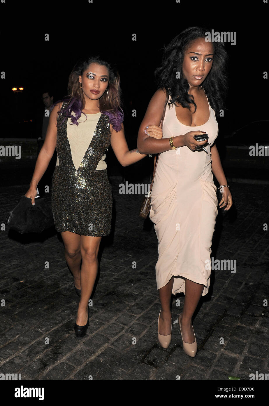 Vanessa White and a friend arrive at Gilgamesh club in Camden to attend ...