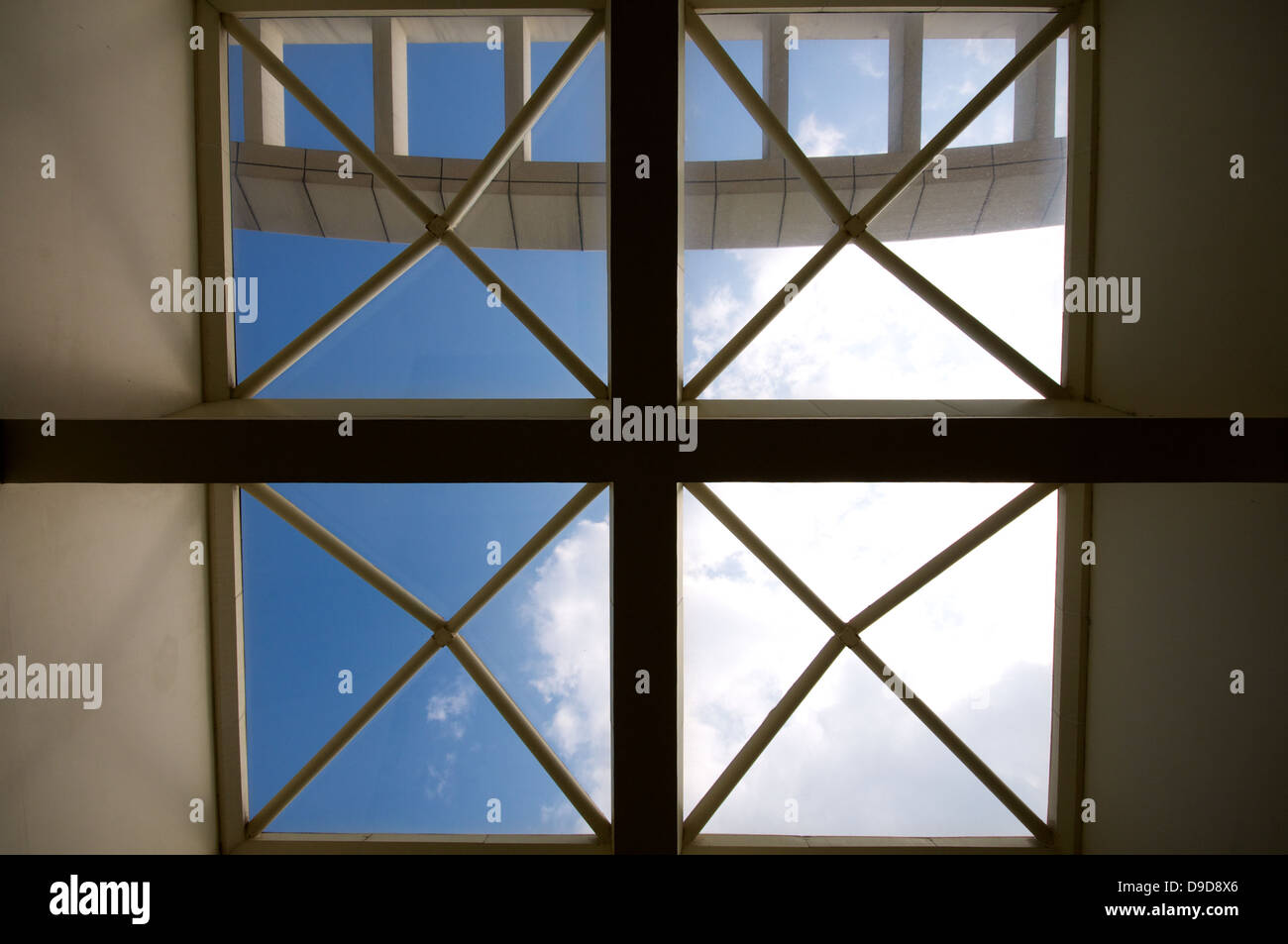 Enlightenment windows with blue sky Stock Photo - Alamy