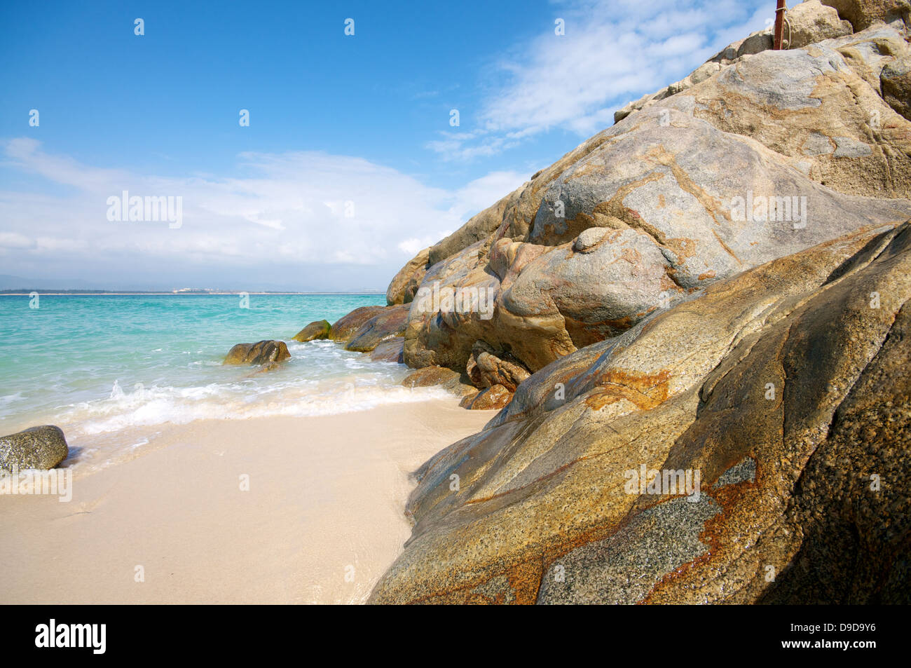 Beautiful tropical beach cliffs Stock Photo - Alamy