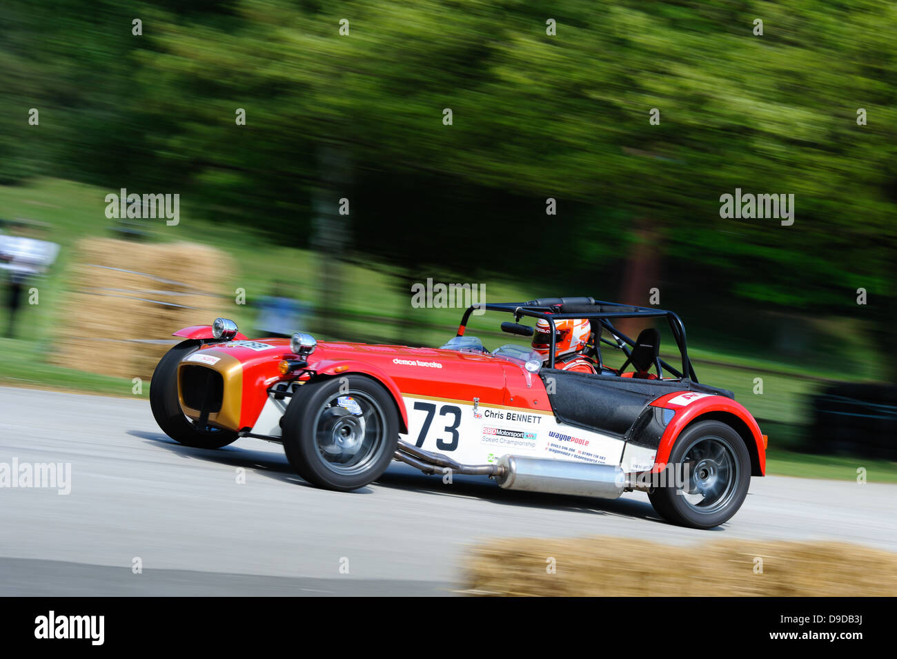 A car racing around Crystal Palace Park in London for the Motorsport at ...
