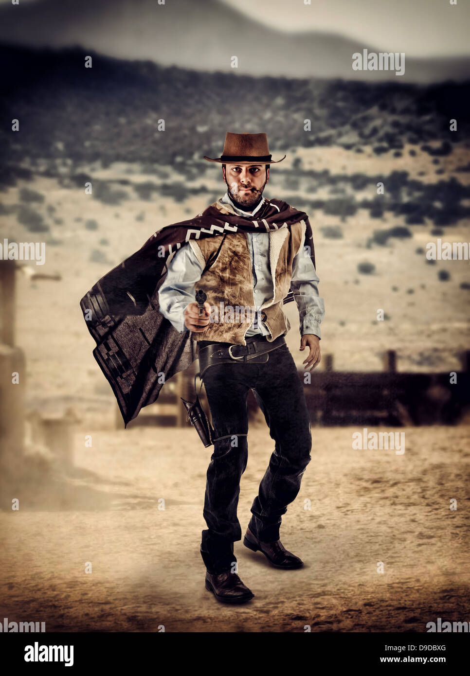 Gunman in the old wild west Stock Photo - Alamy