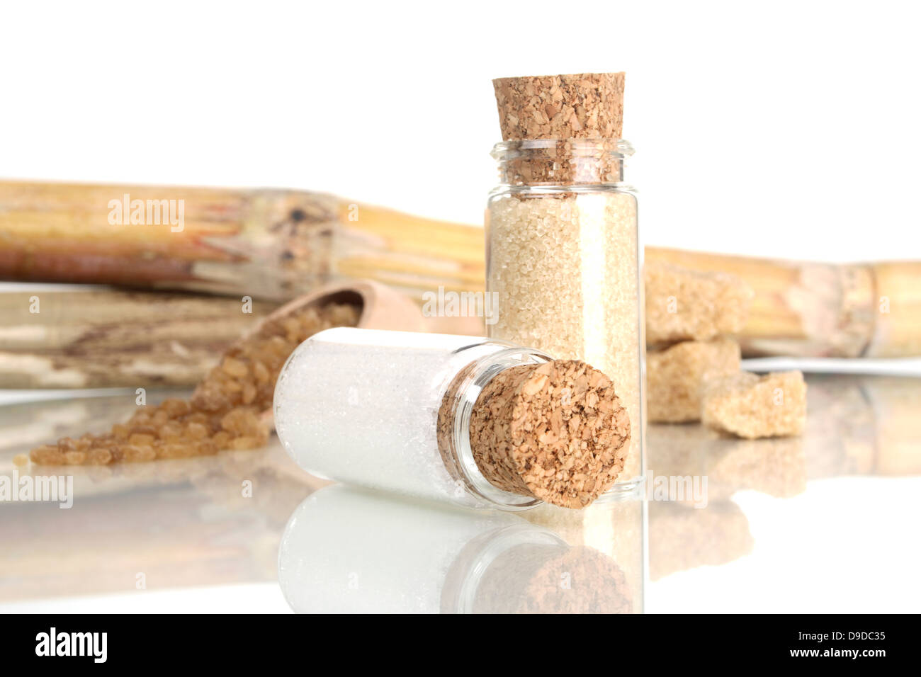cane sugar and industrial sugar Stock Photo - Alamy