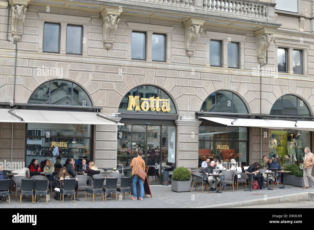 Gran Café Motta in Limmatquai, Zurich, Switzerland Stock Photo - Alamy