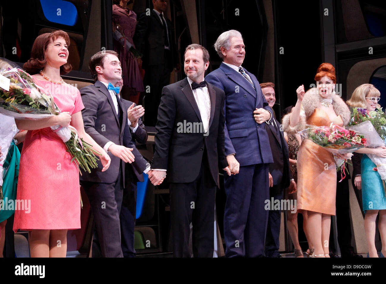 Rose Hemingway, Daniel Radcliffe, Rob Ashford, John Larroquette,Tammy ...