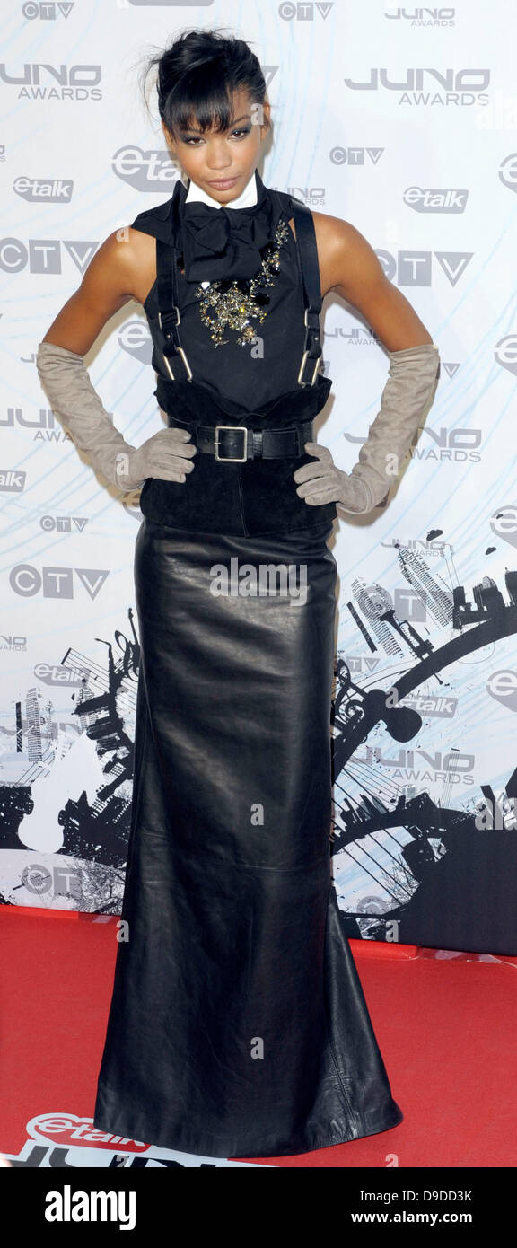 Chanel Iman 2011 JUNO Awards held at the Air Canada Centre - Arrivals ...