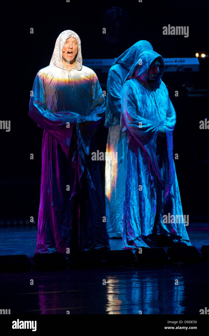 Gregorian performing live in Moscow. Gregorian is a German band, headed ...