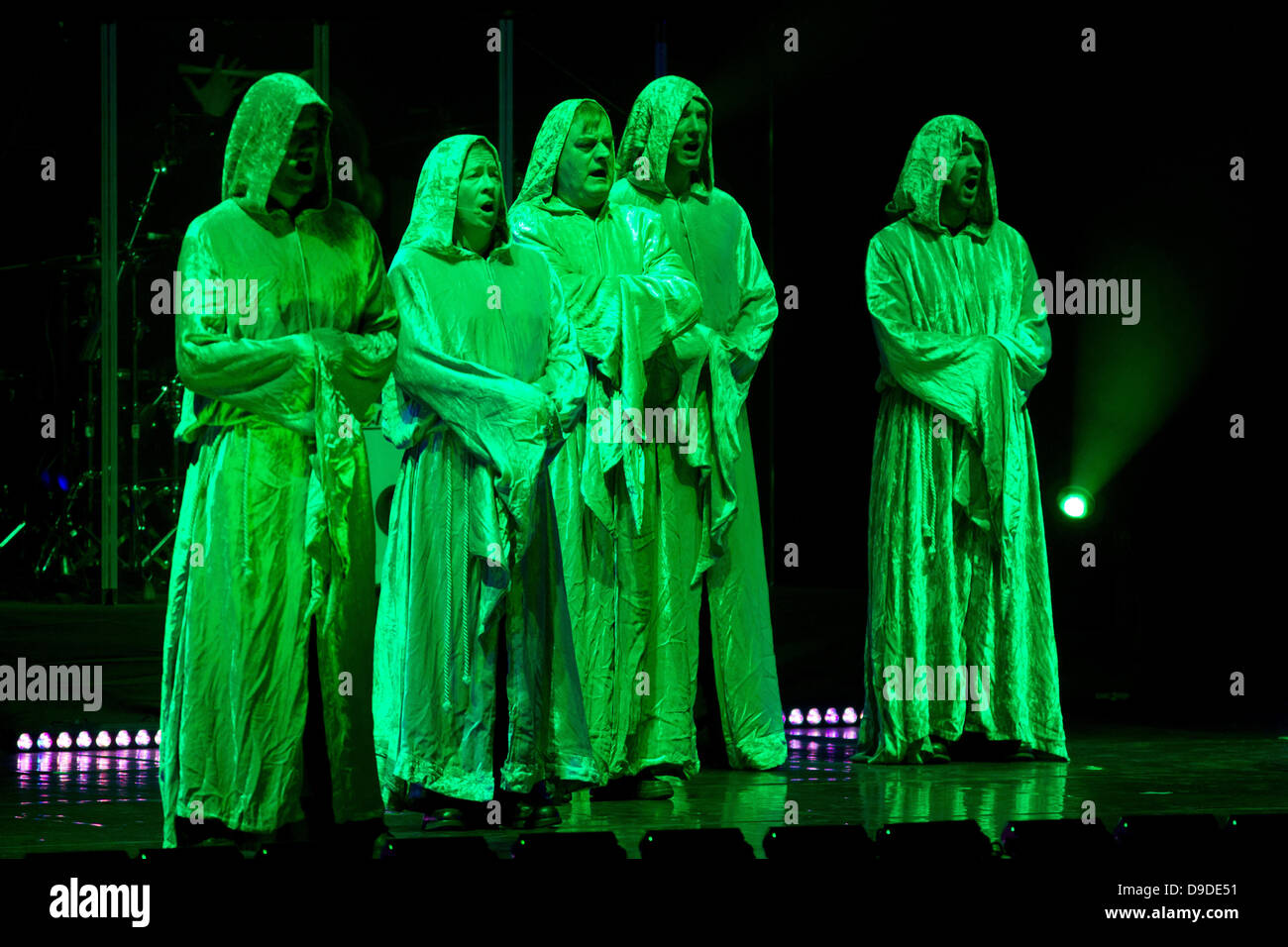 Gregorian performing live in Moscow. Gregorian is a German band, headed ...