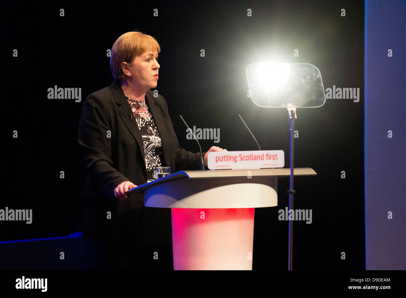 Scottish Labour leader Johann Lamont speaking at the party's annual ...