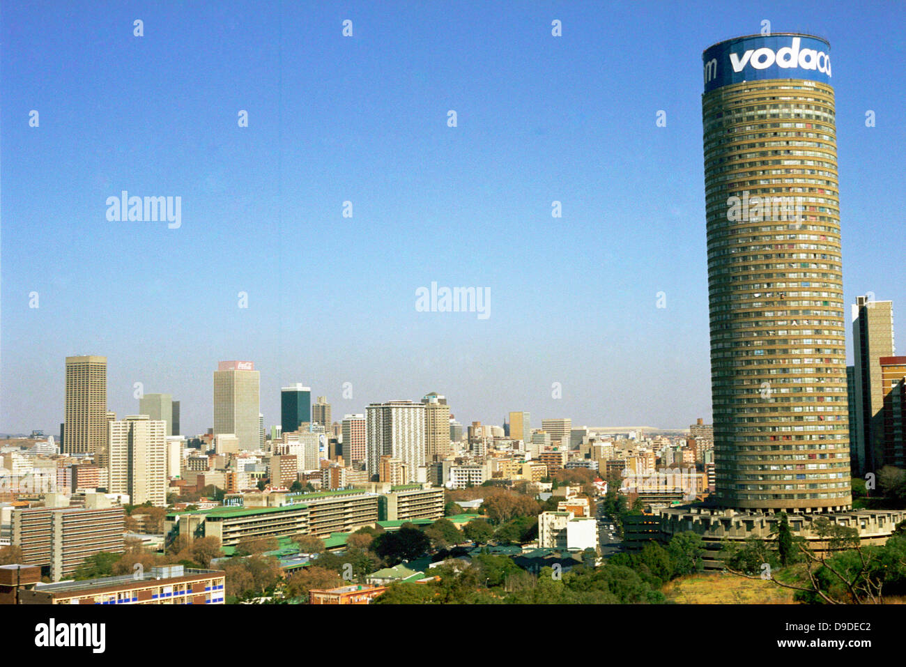 Aging Highrise buildings dominate Jo'burg Central Stock Photo - Alamy