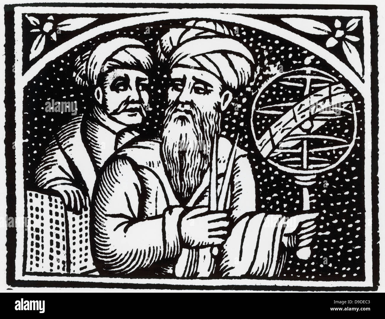 Astronomers. From title page of ''Opera'' of Appolonius of Perga, 1537 ...