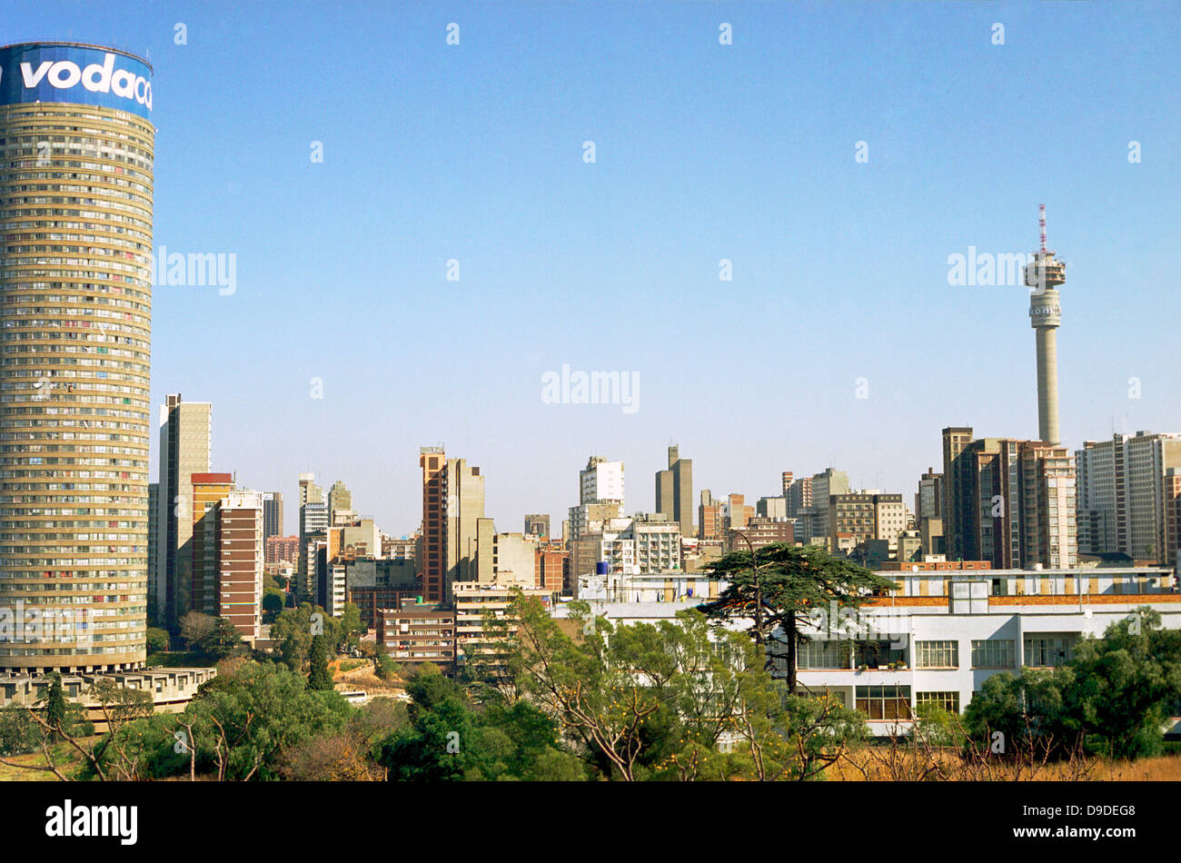 Aging Highrise buildings dominate Jo'burg Central. The Brixton Tower ...