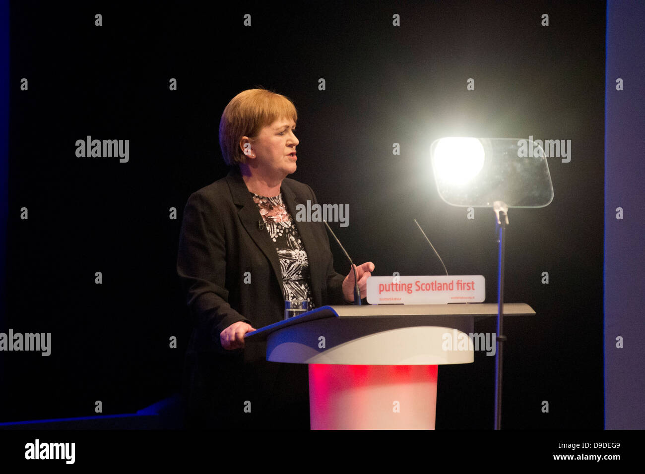 Scottish Labour leader Johann Lamont speaking at the party's annual ...