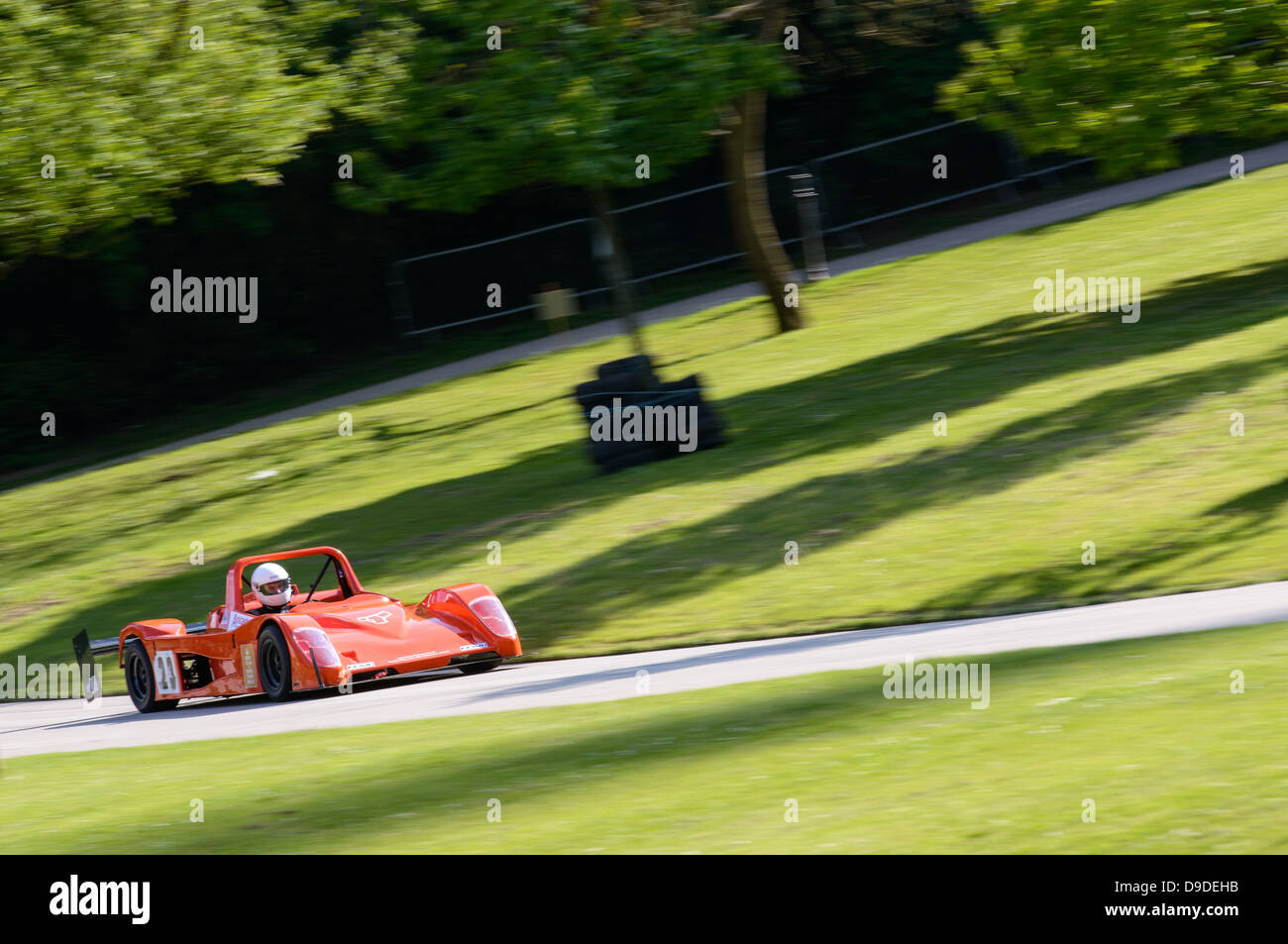 A car racing around Crystal Palace Park in London for the Motorsport at ...