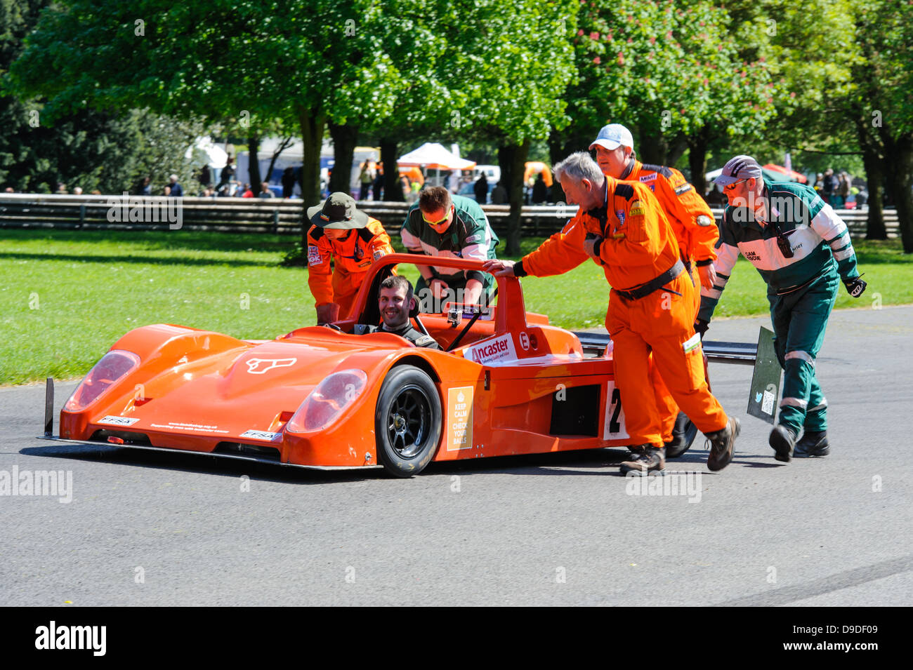 A car racing around Crystal Palace Park in London for the Motorsport at ...