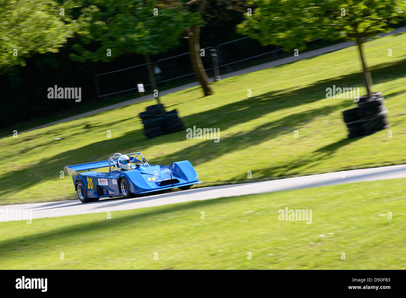 A car racing around Crystal Palace Park in London for the Motorsport at ...