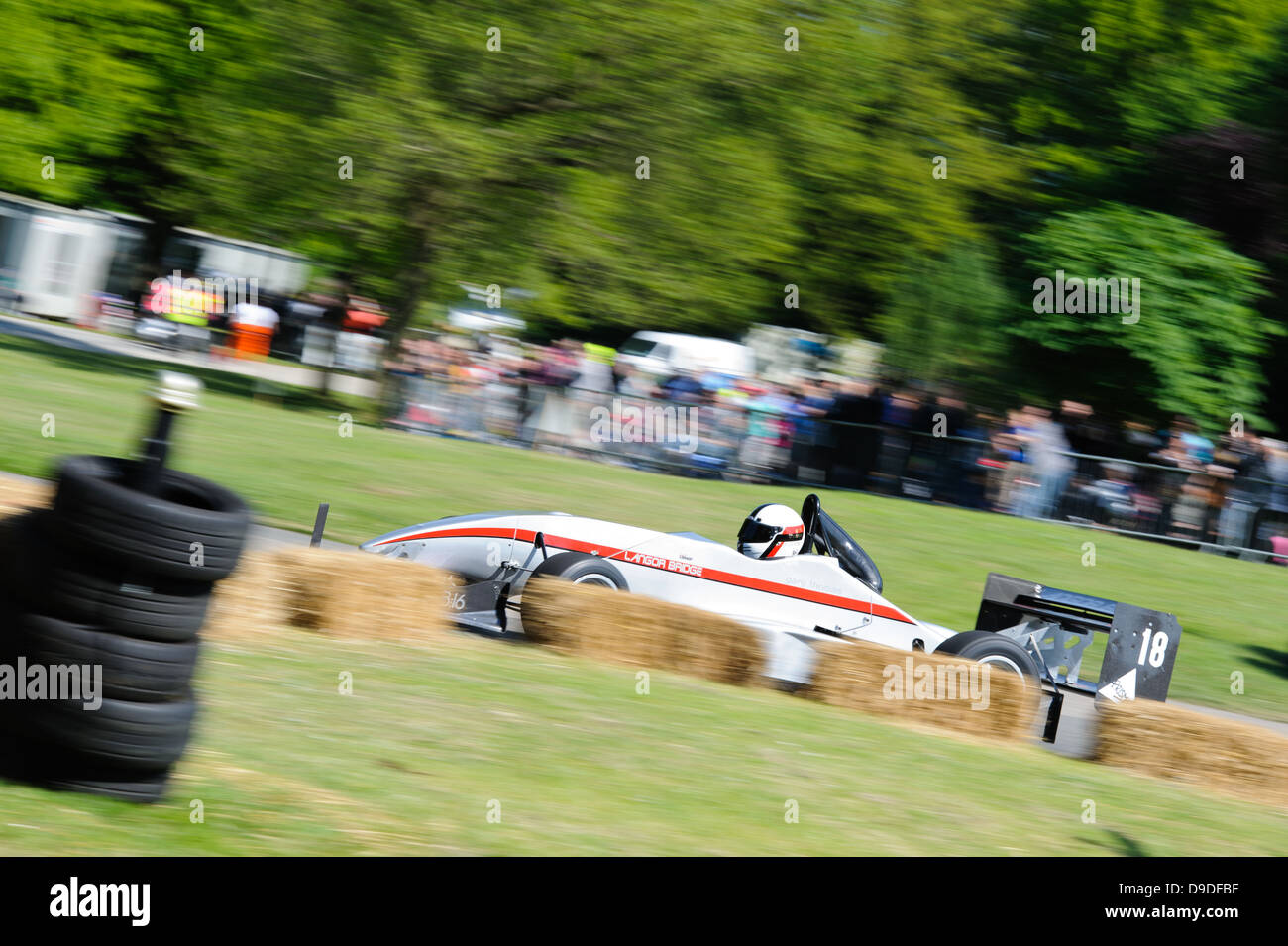 A car racing around Crystal Palace Park in London for the Motorsport at ...