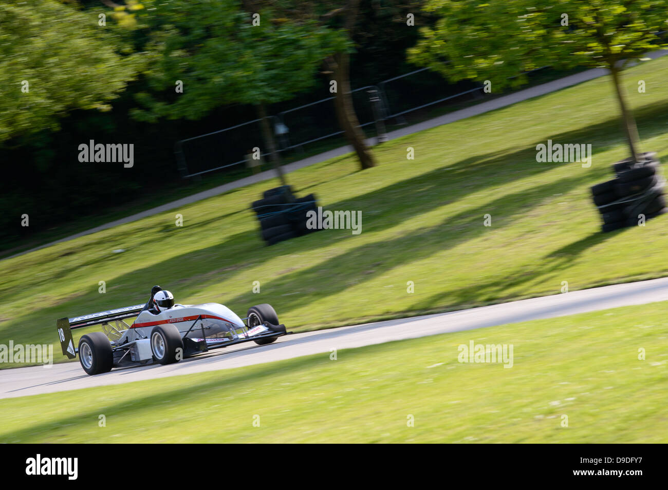 A car racing around Crystal Palace Park in London for the Motorsport at ...