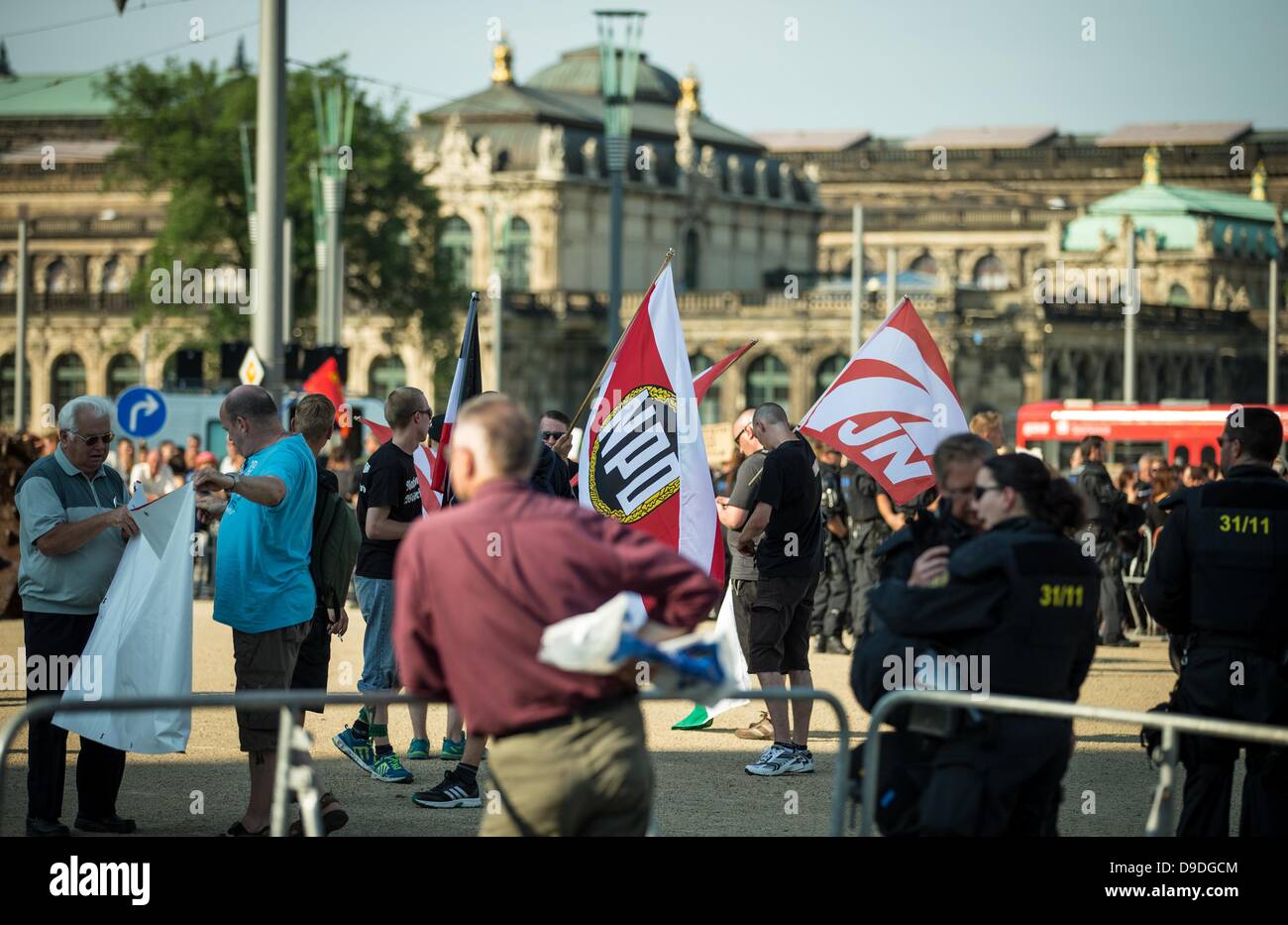 Neo nazis rally in dresden germany hi-res stock photography and images ...