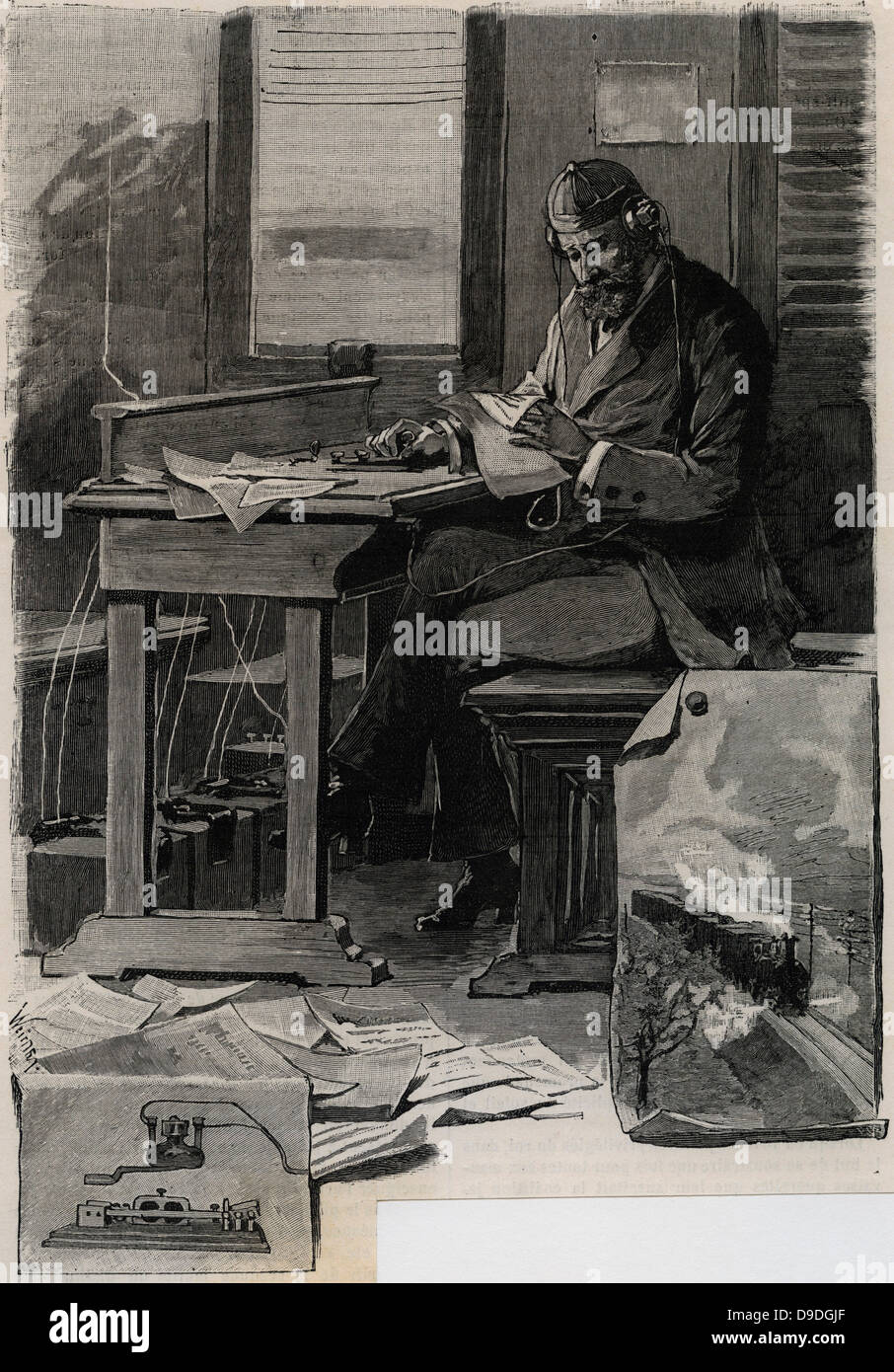 Telegraph operator hi-res stock photography and images - Alamy