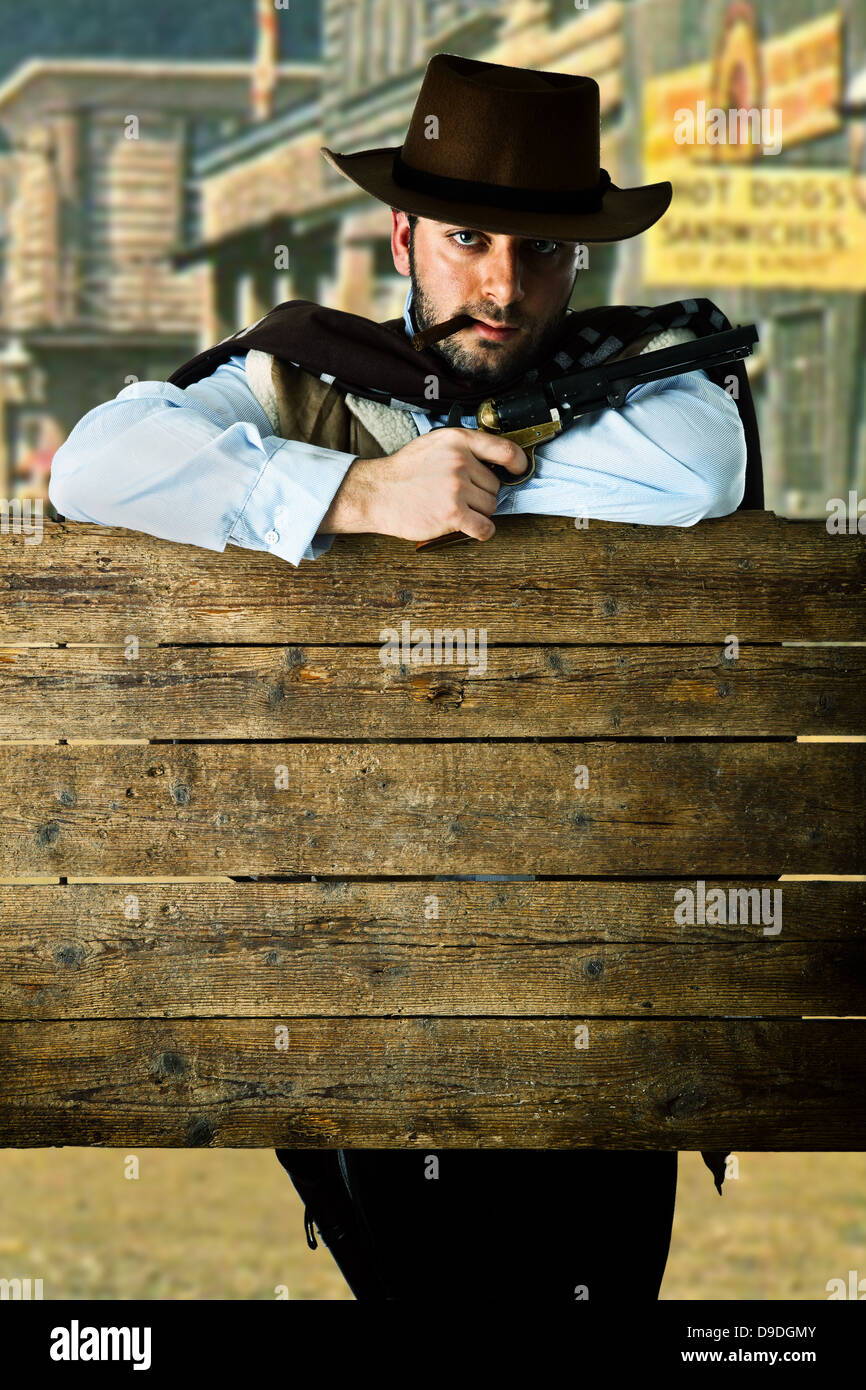 Gunman in the old wild west Stock Photo - Alamy