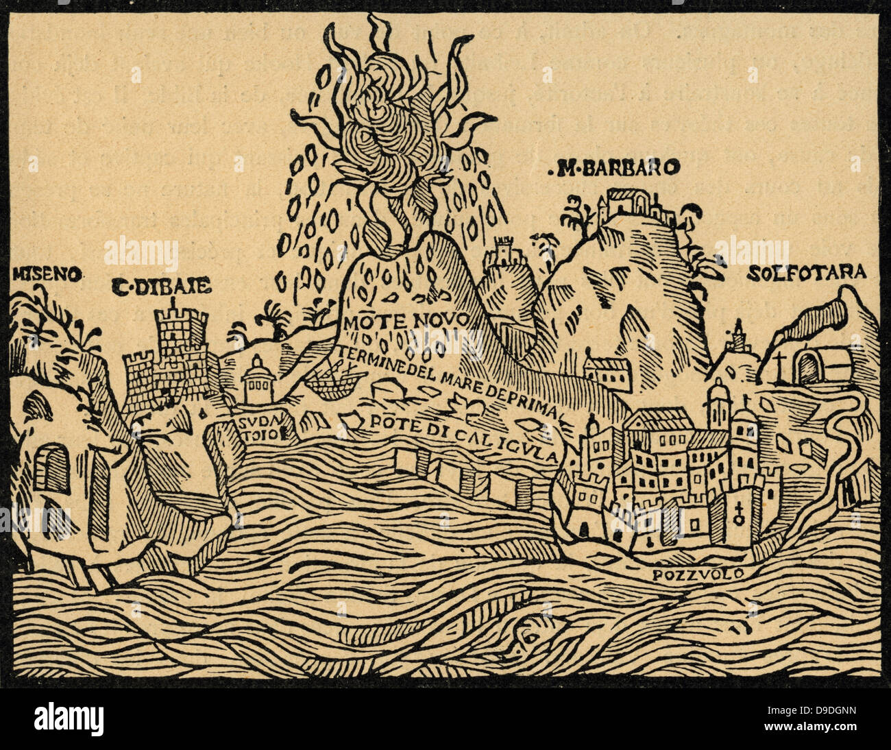 Eruption of Mount Vesuvius in 1538 Stock Photo - Alamy