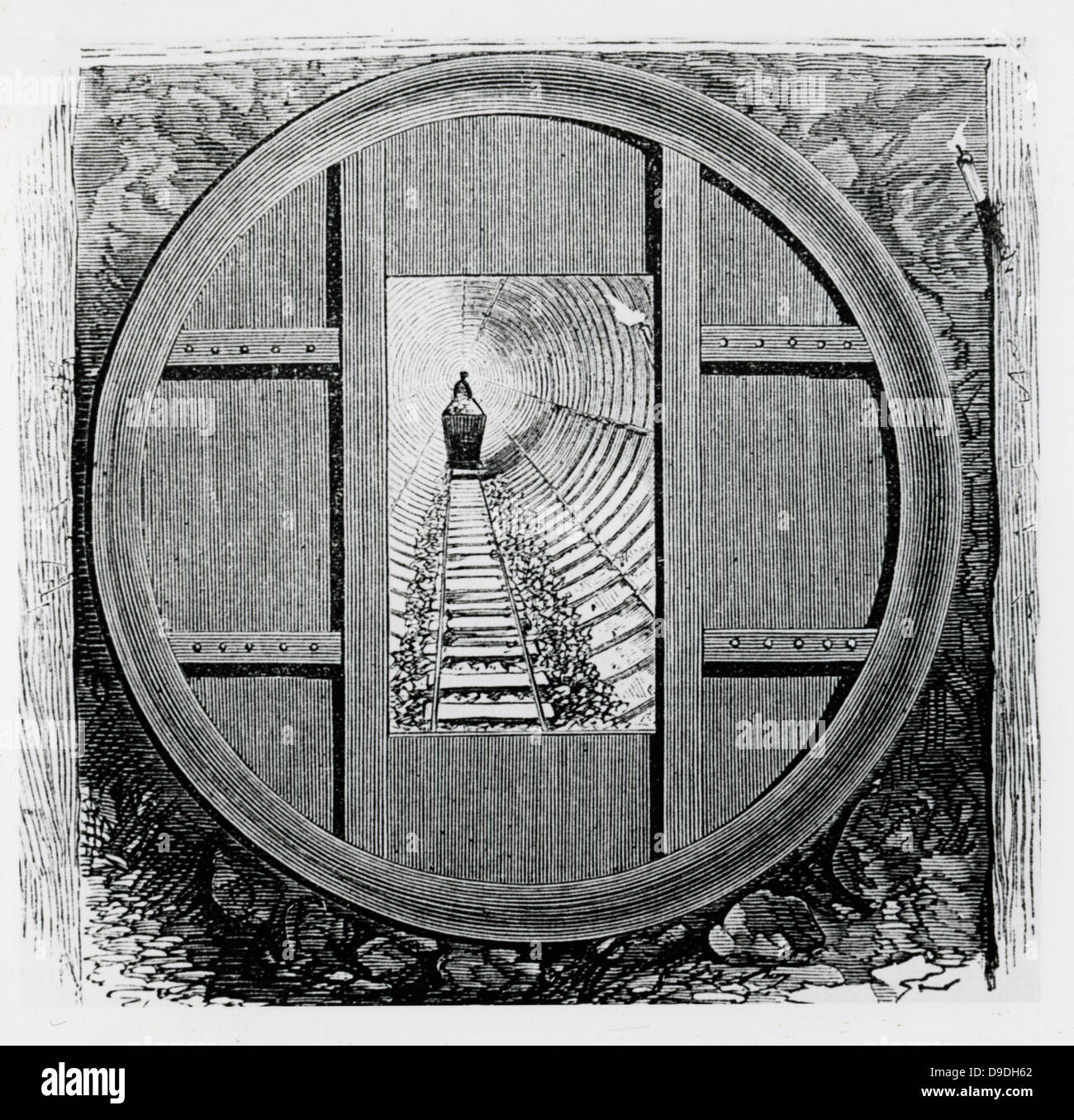 Thames Subway, Tower Hill, London: View through tunnel during ...