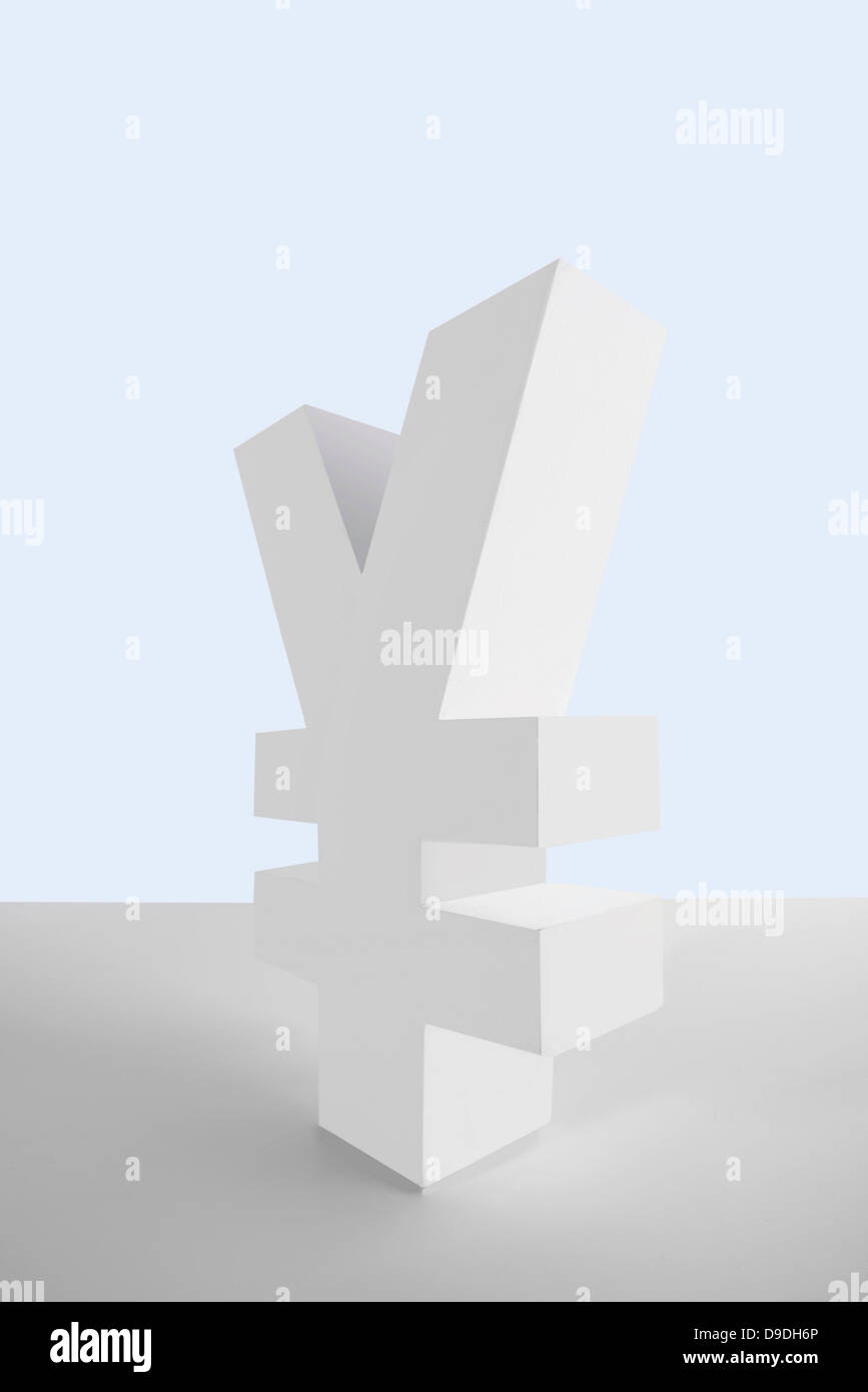 Yen sign on white background Stock Photo - Alamy