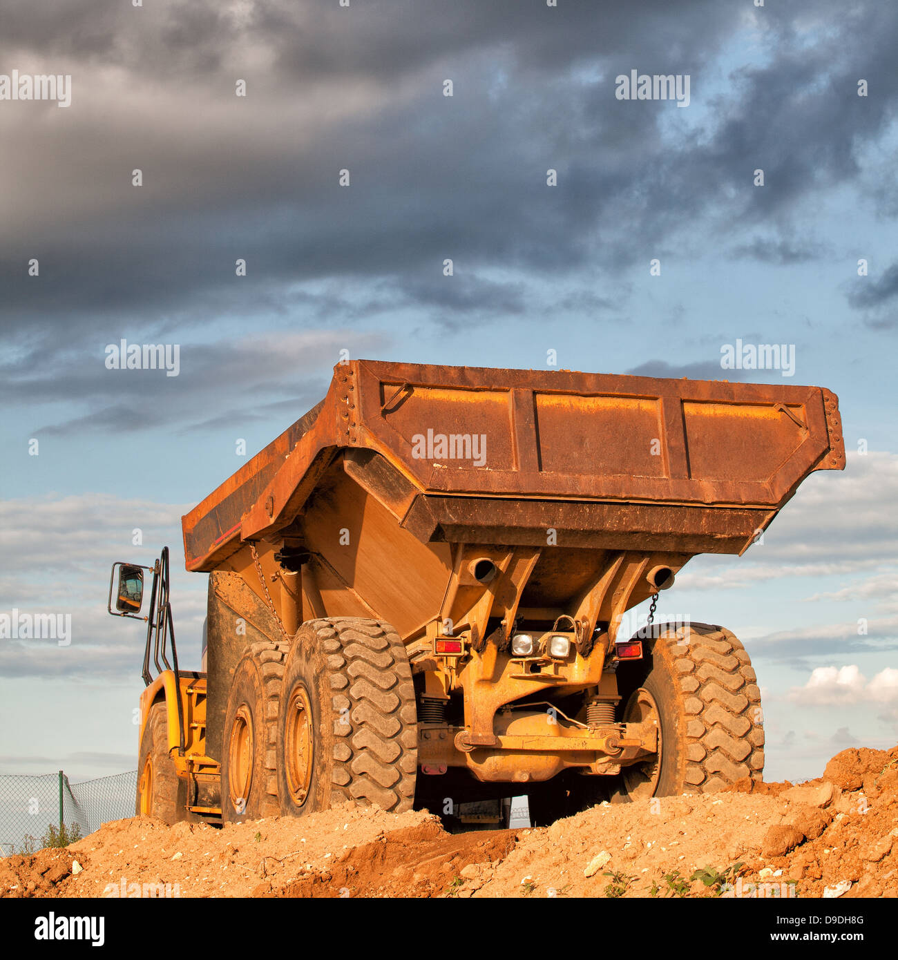 Heavy dump truck on a construction of new roads Stock Photo - Alamy
