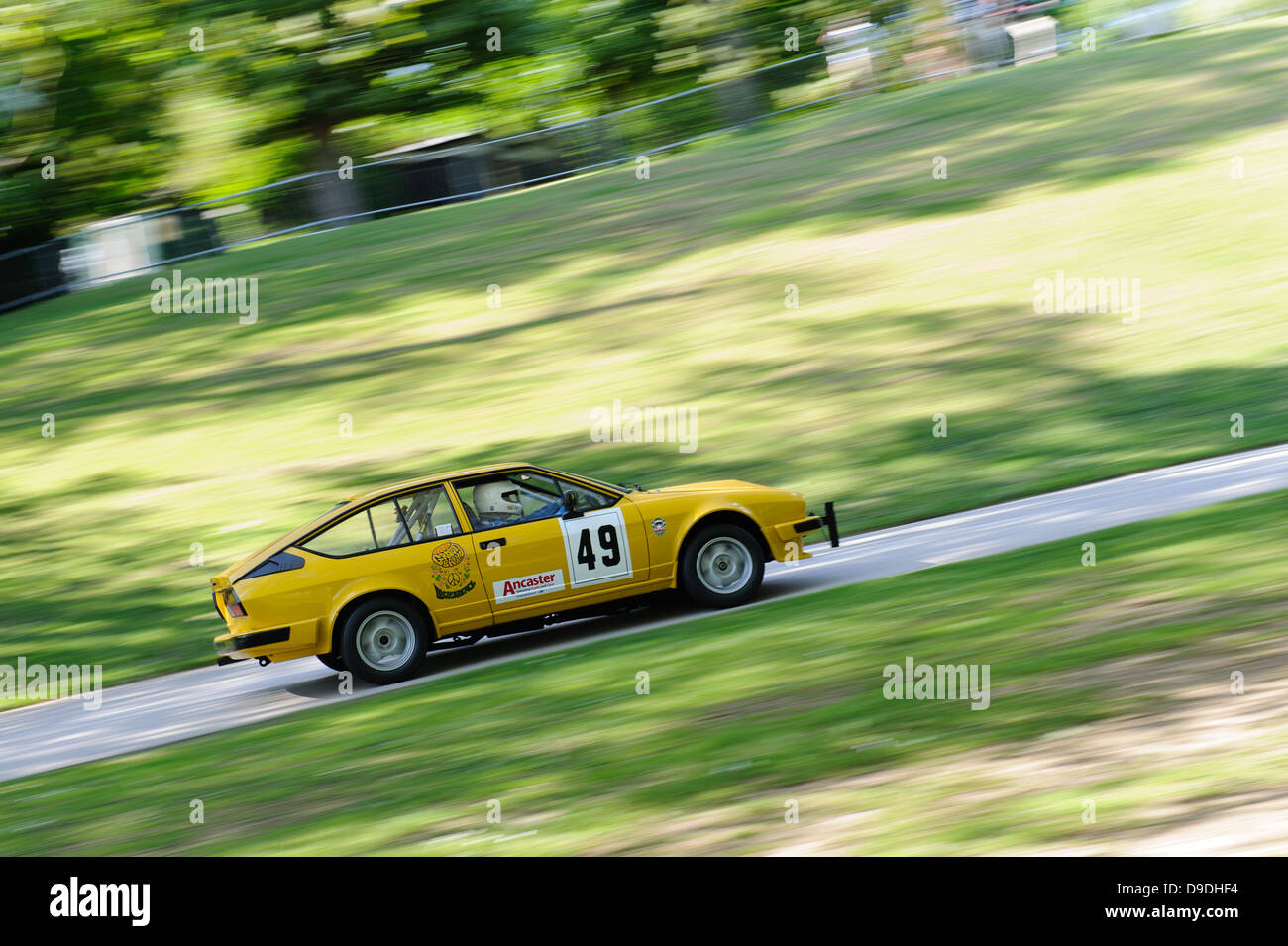 A car racing around Crystal Palace Park in London for the Motorsport at ...