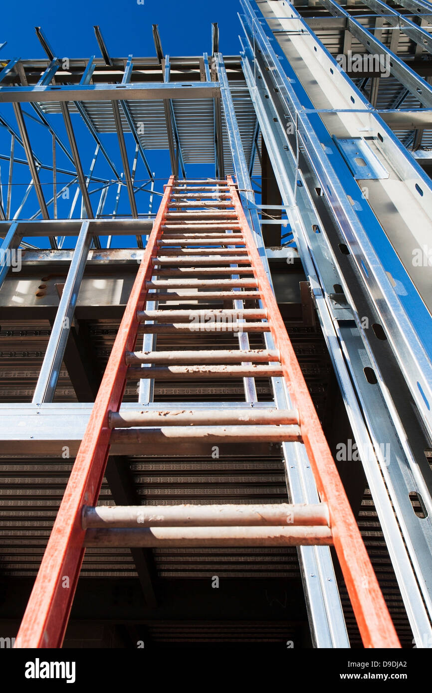 Ladder leading to construction frame Stock Photo - Alamy