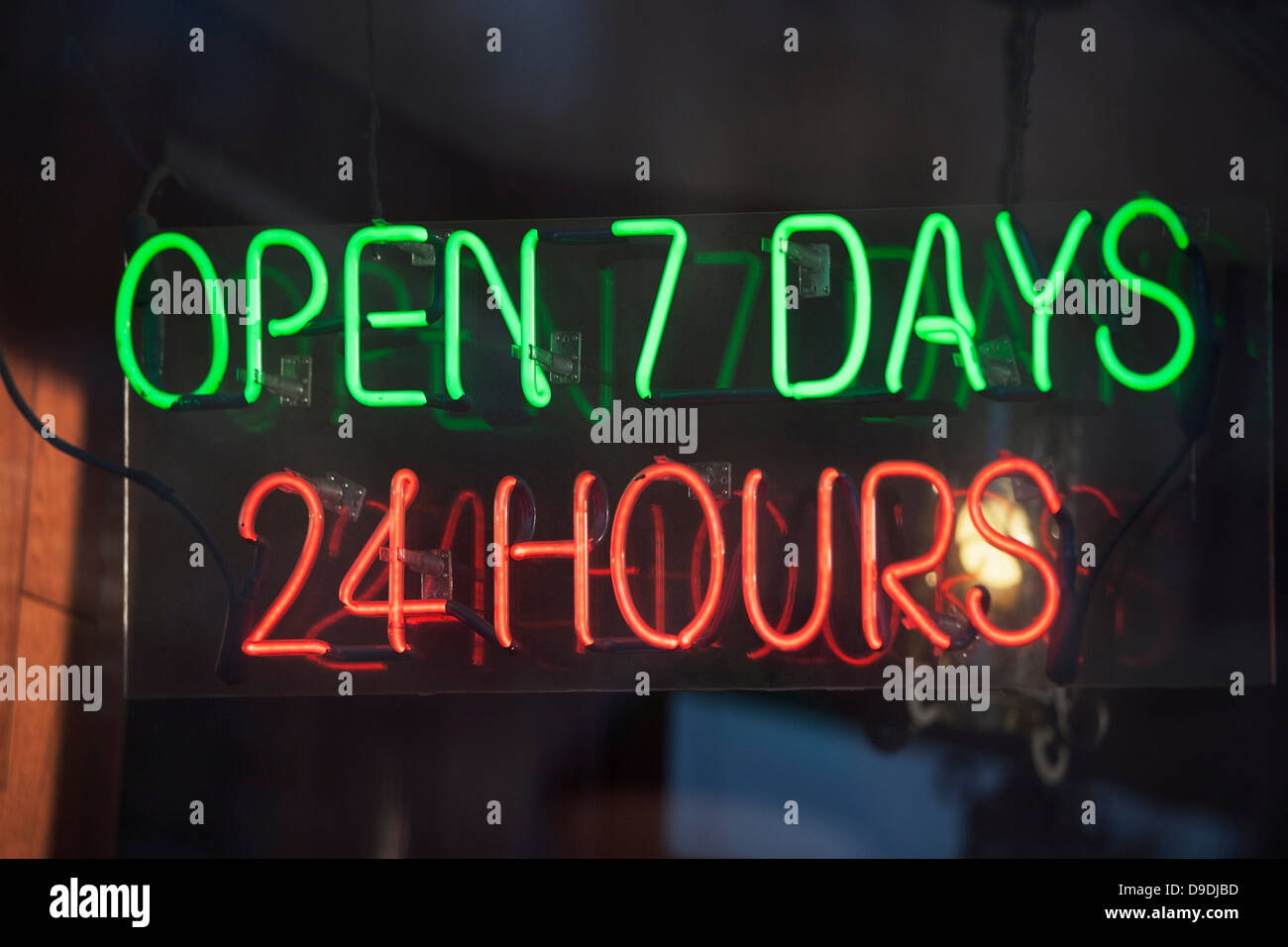 24 hour sign hi-res stock photography and images - Alamy