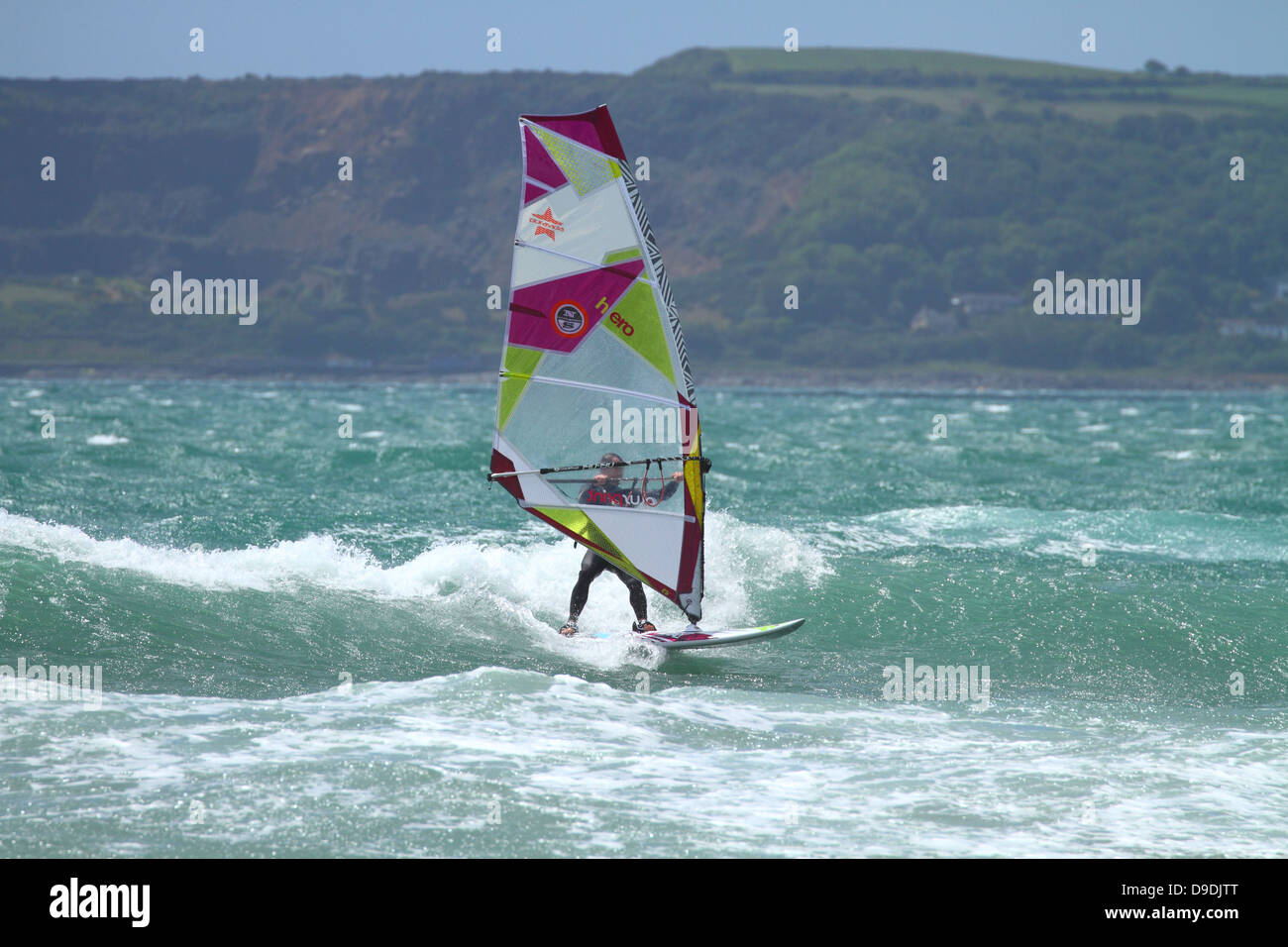 Windsurfing - Mount's Bay, Penzance, Cornwall, England, UK Stock Photo ...