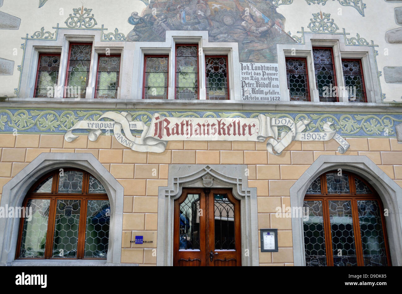Rathauskeller restaurant, Zug, Switzerland Stock Photo - Alamy