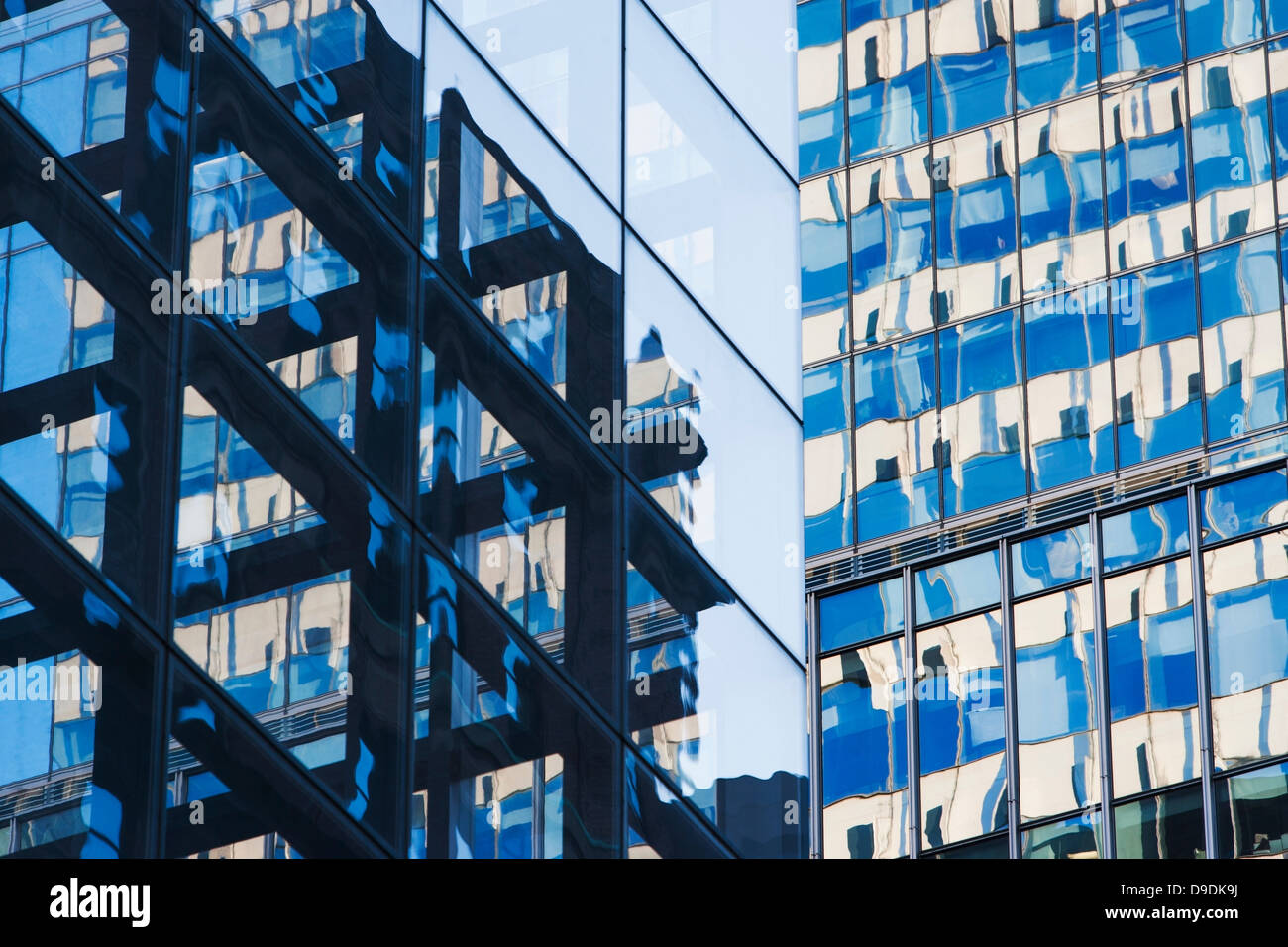 Close up of skyscrapers with glass facades Stock Photo - Alamy