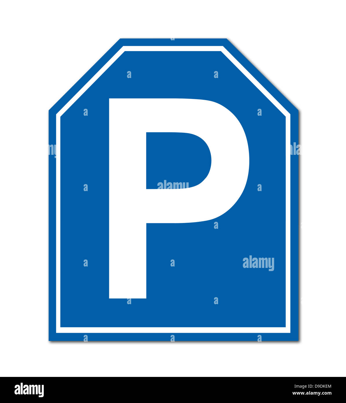 parking sign on white background Stock Photo - Alamy