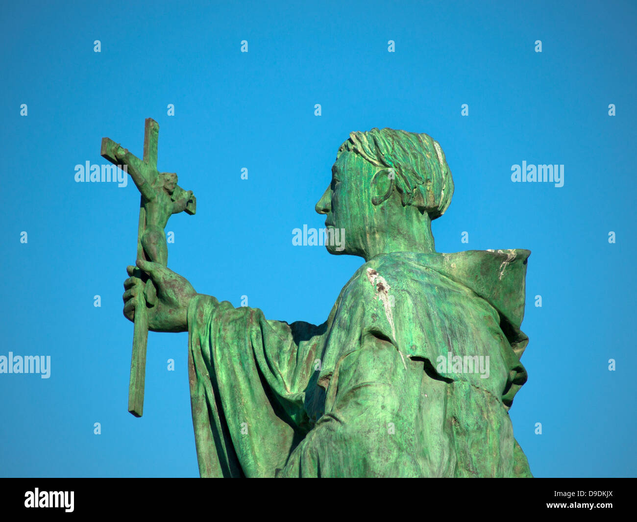 Statue of Sao Goncalo,the patron saint of the Portuguese town of Lagos ...