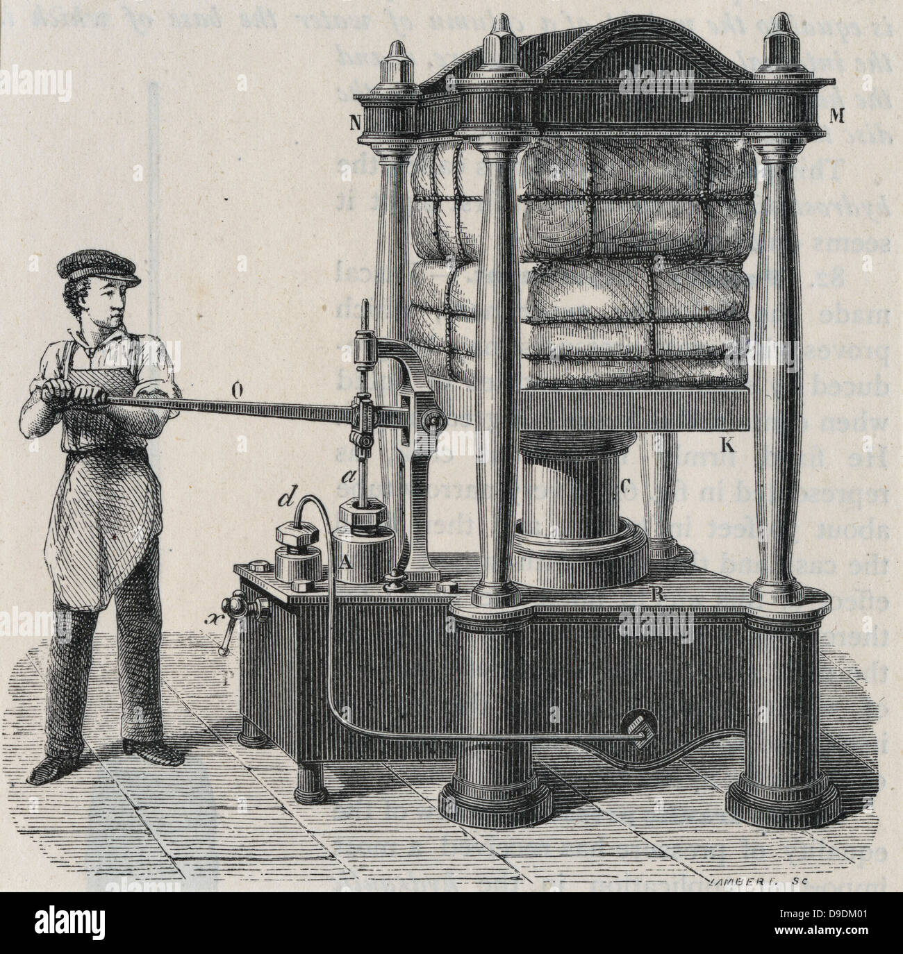 Hand powered press hi-res stock photography and images - Alamy