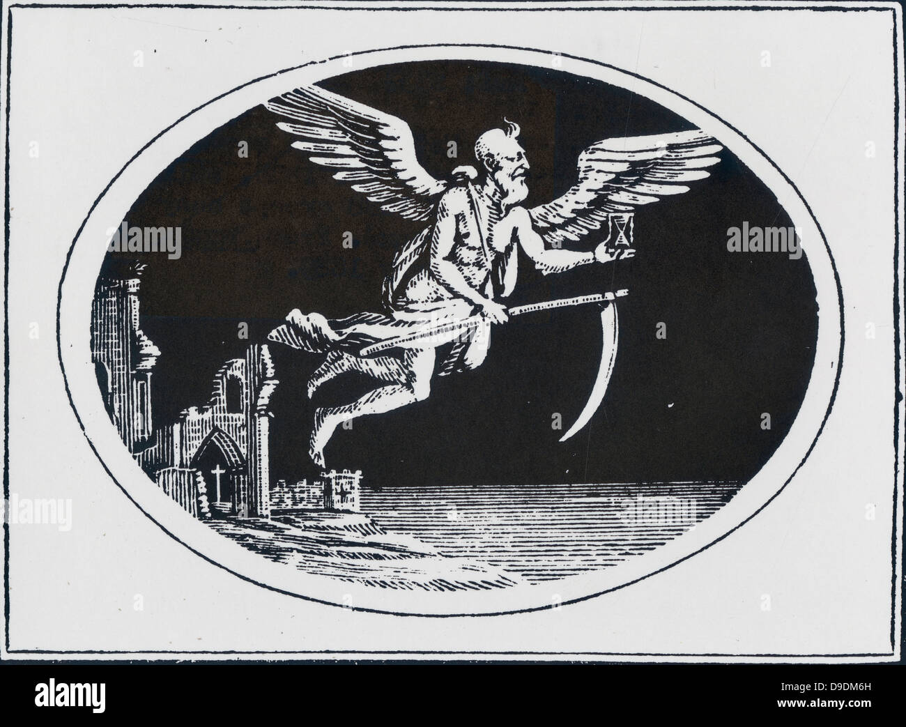 Old Father Time: Wood engraving from ''Select Fables'', Newcastle, 1820 ...