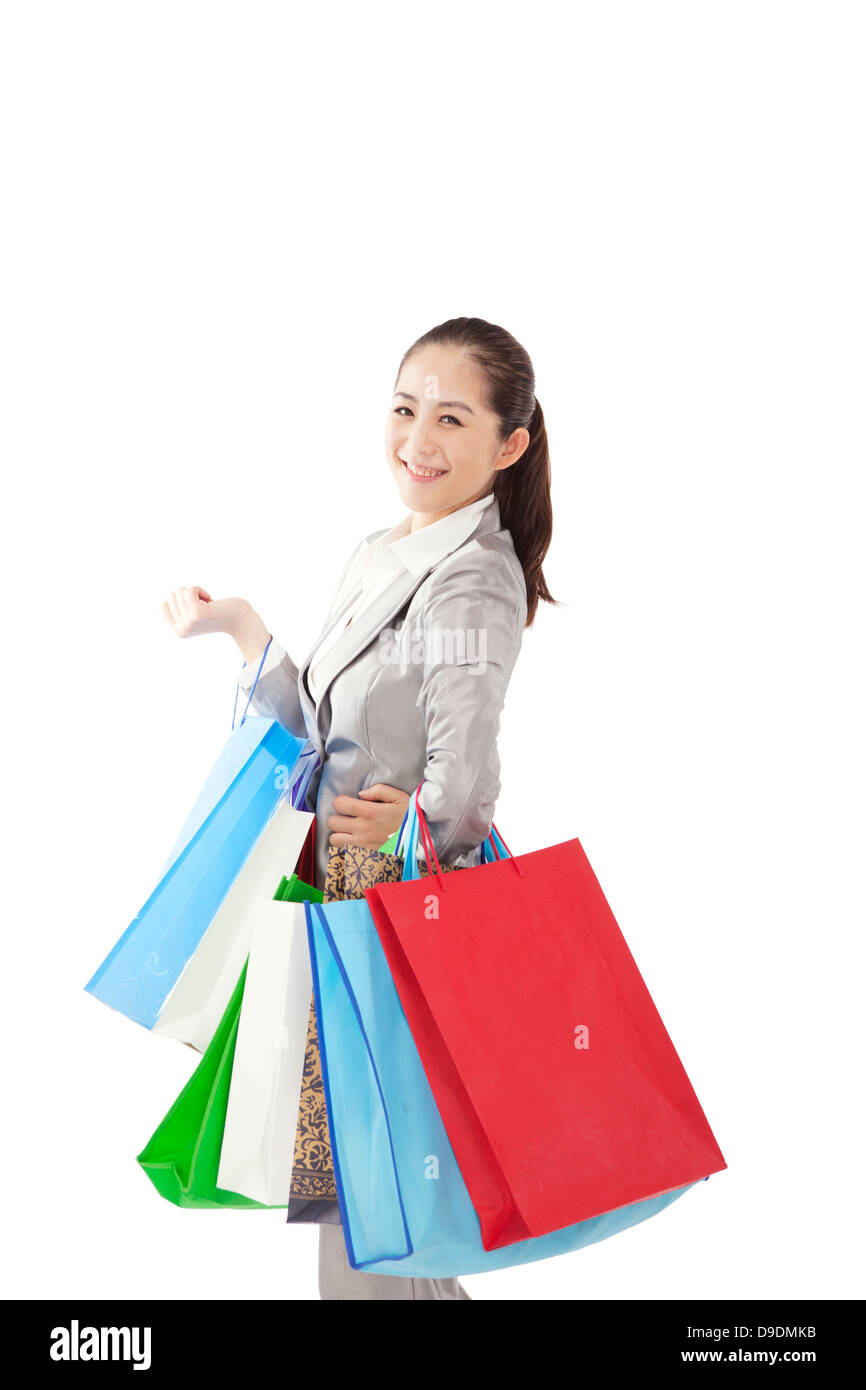 Business lady shopping Stock Photo - Alamy