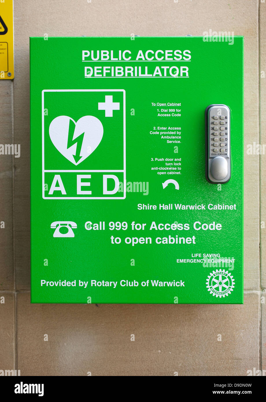 Public Access Defibrillator Stock Photos & Public Access Defibrillator ...