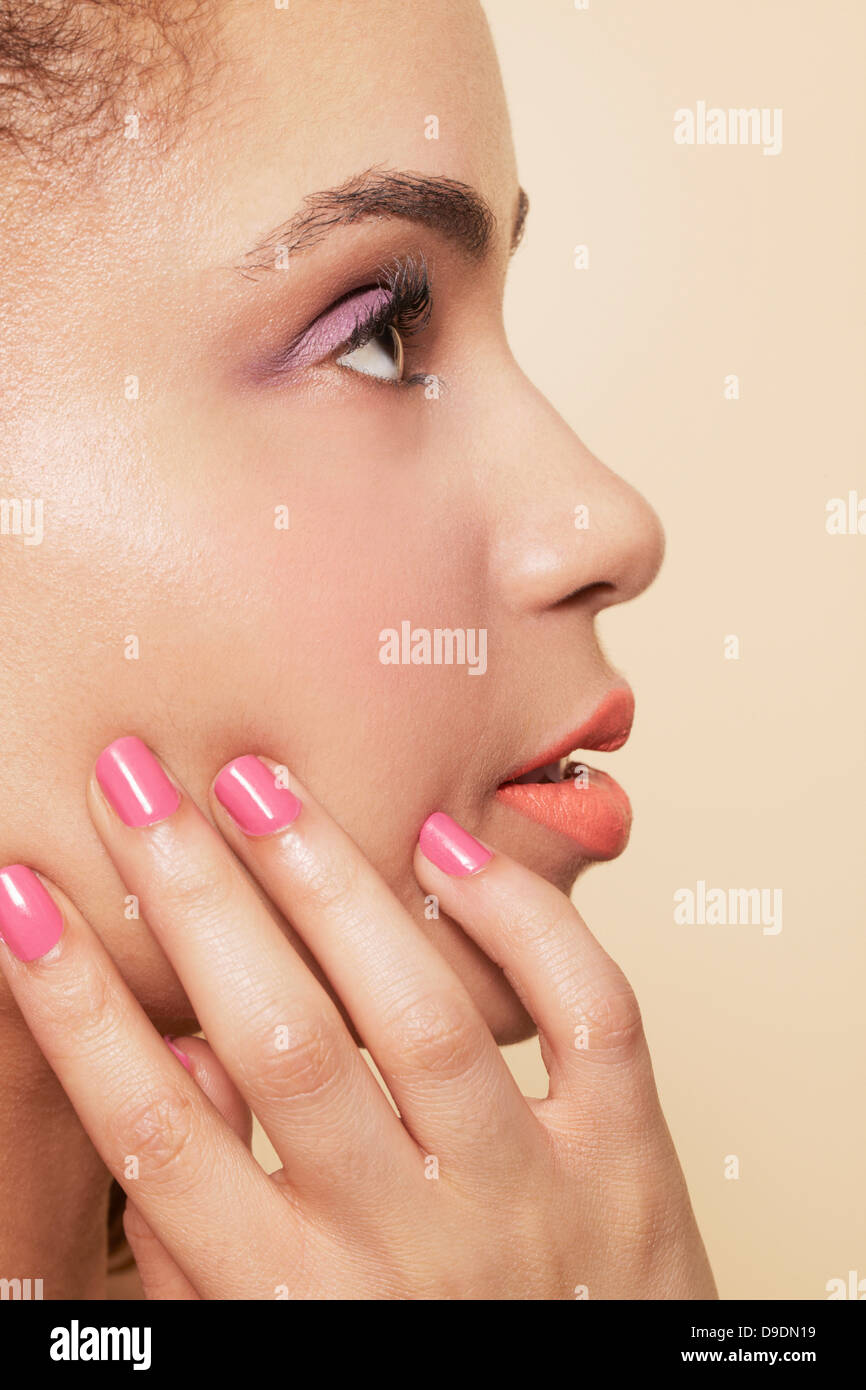 Wearing nail polish hi-res stock photography and images - Alamy