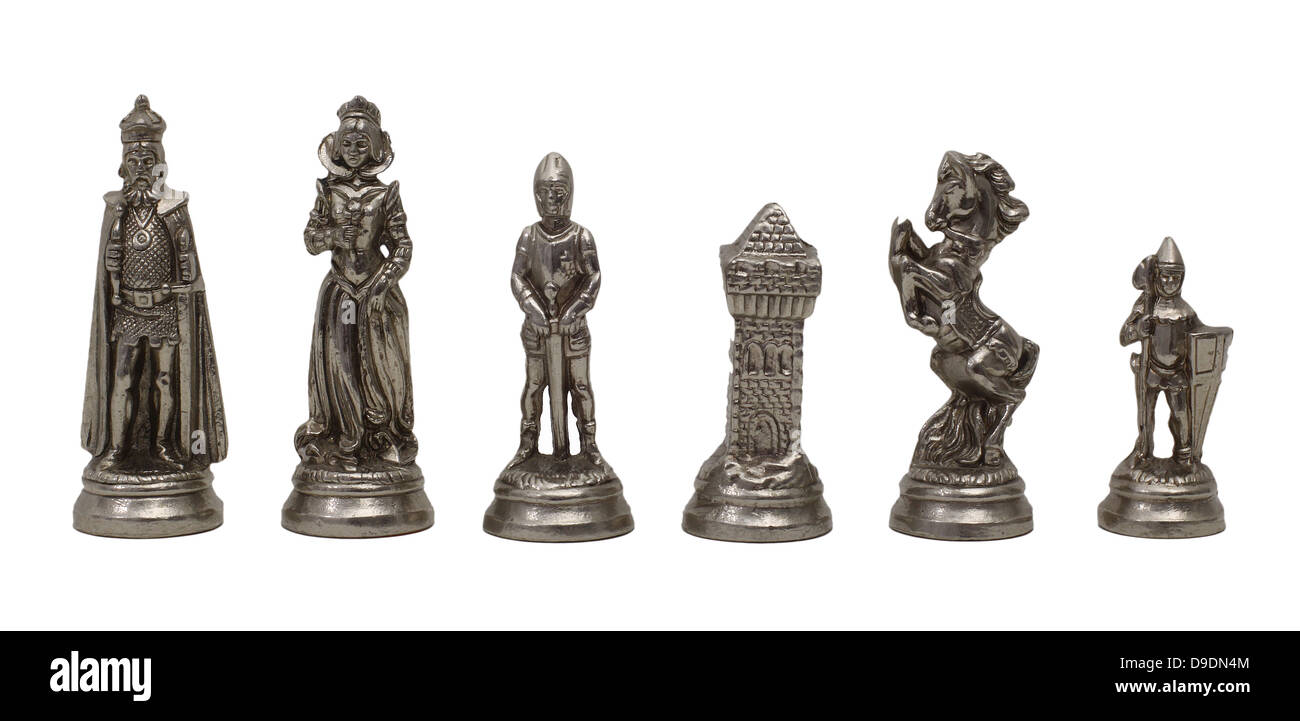 Chess figures isolated on a white background Stock Photo - Alamy