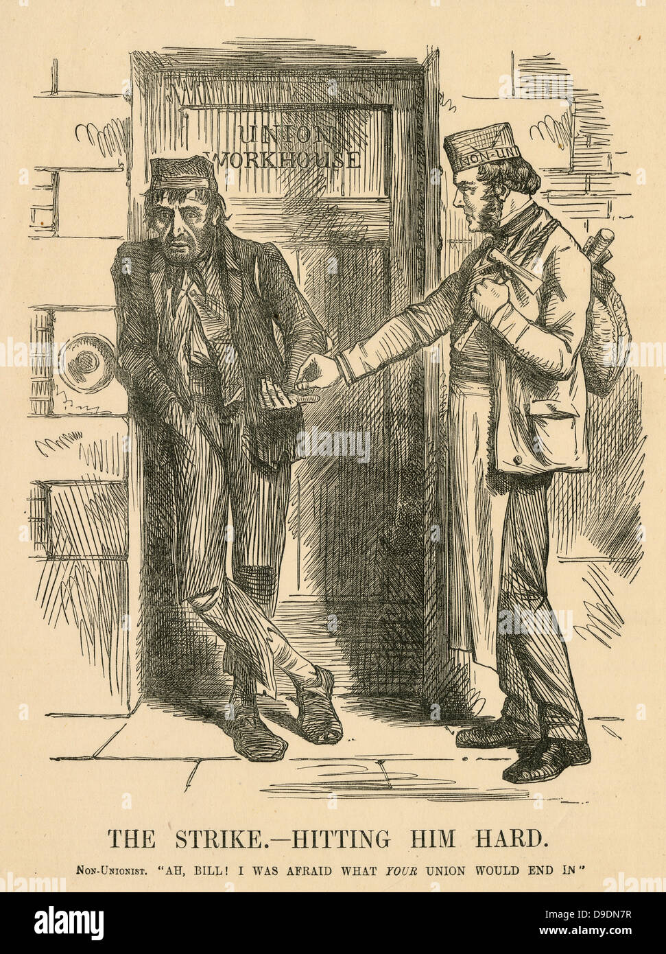 The result of striking the workhouse cartoon from punch hi-res stock ...