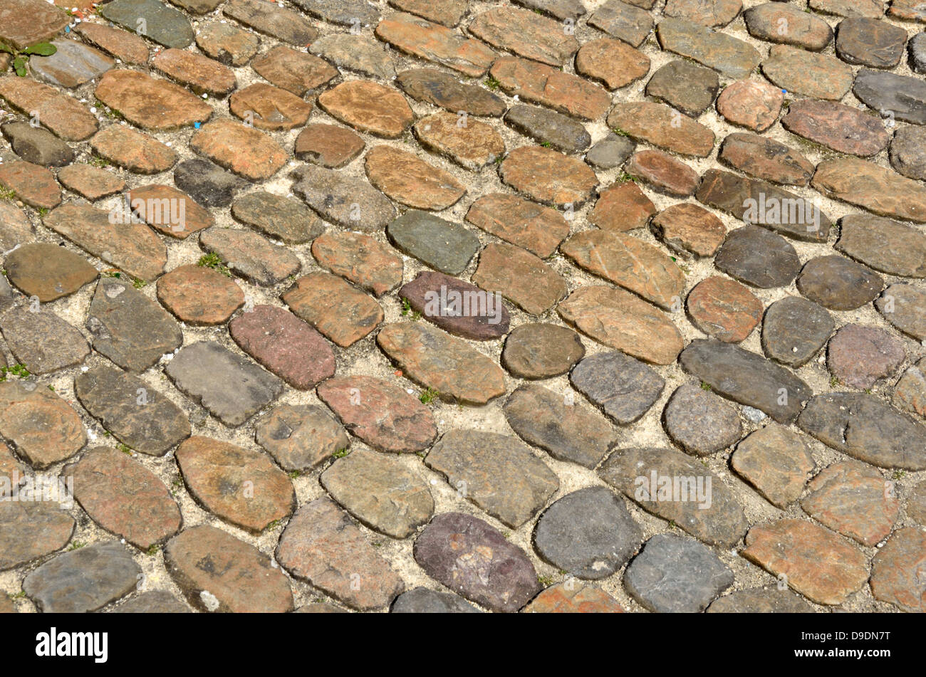 Cobbled stone pavement Stock Photo - Alamy