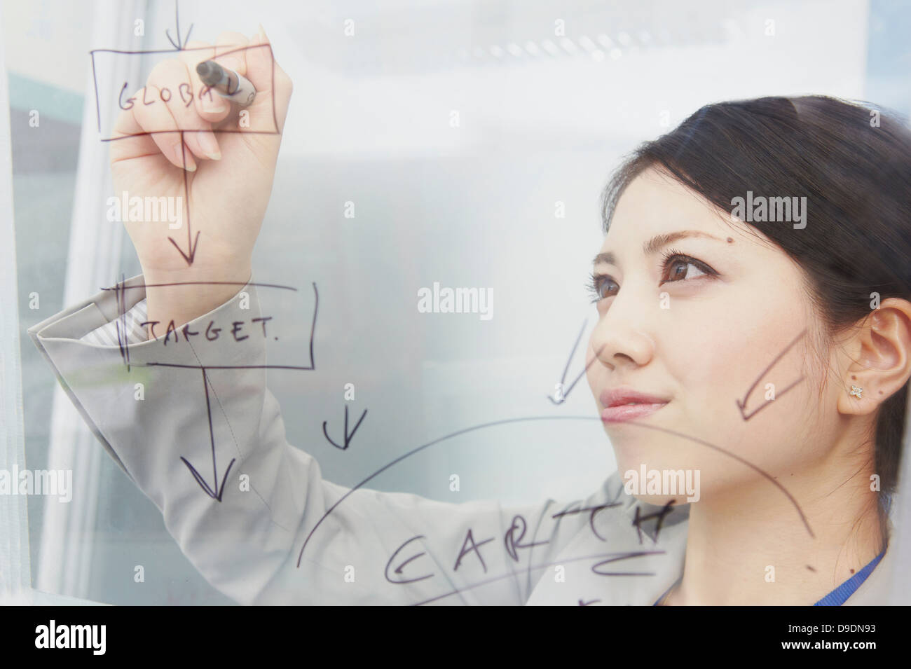 Woman writing with pen hi-res stock photography and images - Alamy