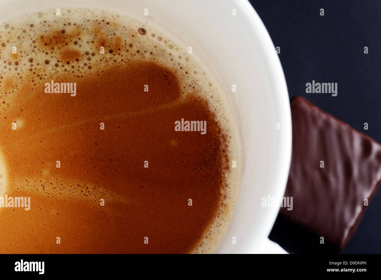 Coffee cup with chocolate Stock Photo - Alamy